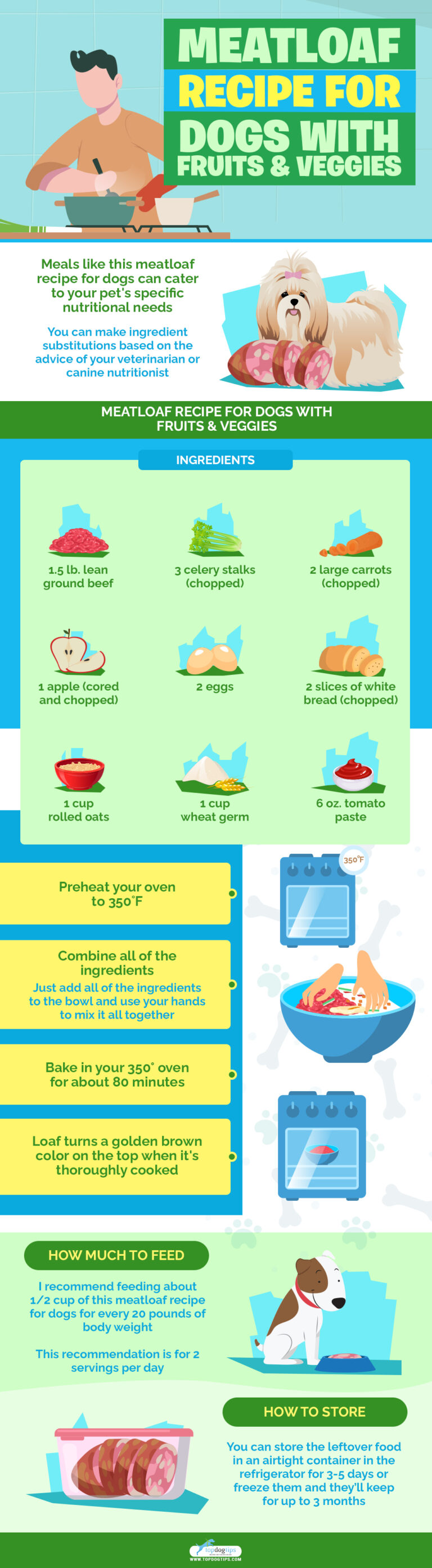 Meatloaf Recipe for Dogs with Fruits & Veggies – Top Dog Tips